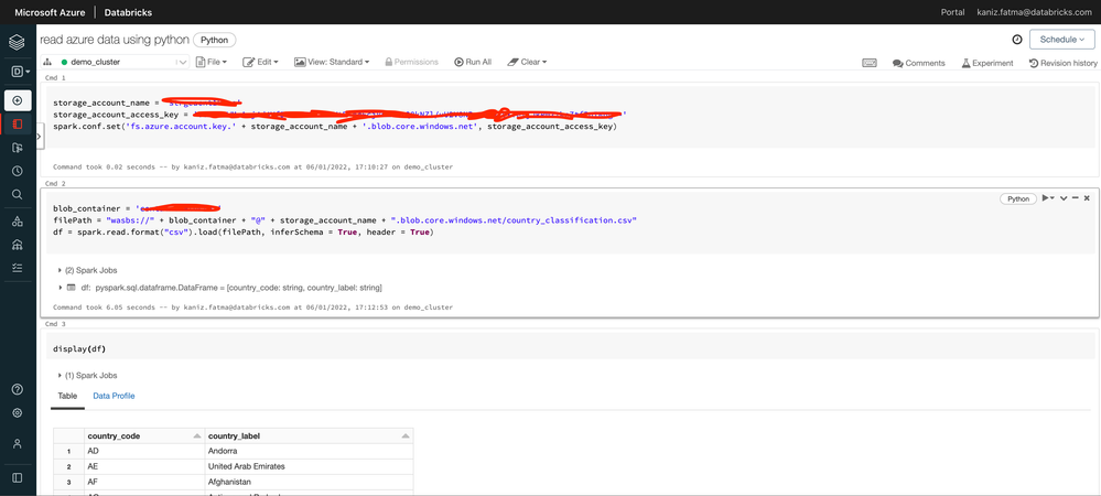 Solved: To read data from Azure Storage - Databricks Community - 32230
