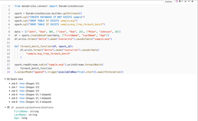 Error in Spark Streaming with foreachBatch and Dat... - Databricks ...