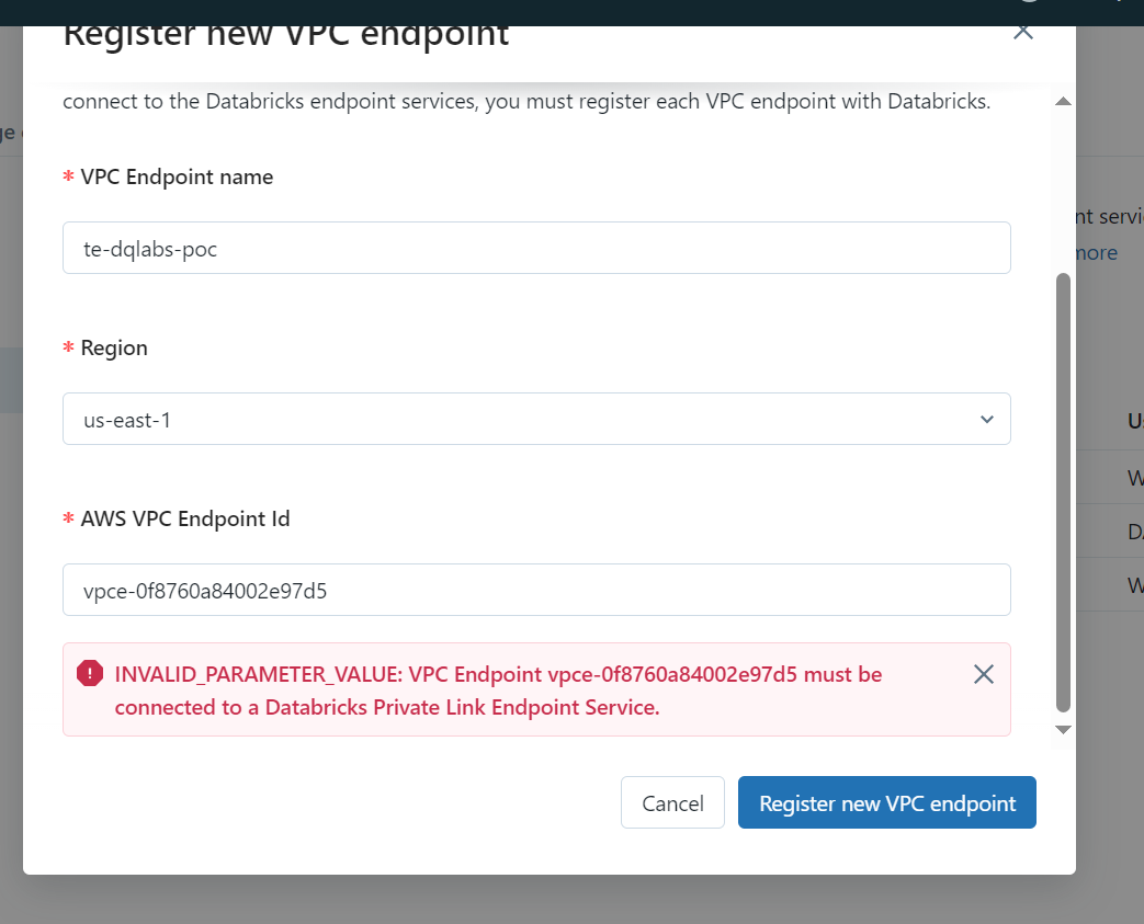Databricks Private link connectivity for External ... - Databricks Community - 52714