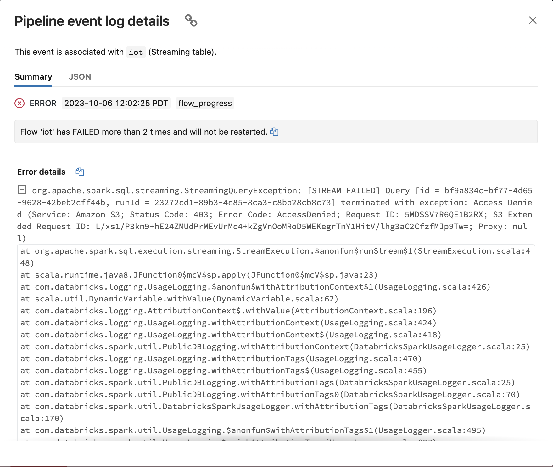 Solved: DLT AutoLoader S3 Access Denied Using File Notific ...