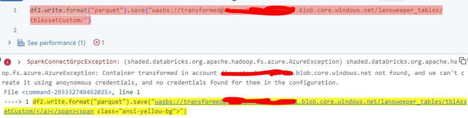 writing to blob storage from databricks (parquet f... - Databricks Community - 83049