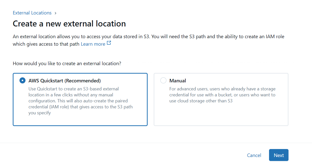 Azure not getting listed in create external locati... - Databricks ...