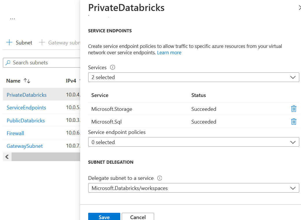 Solved: Use of private endpoints for storage in workspace ...